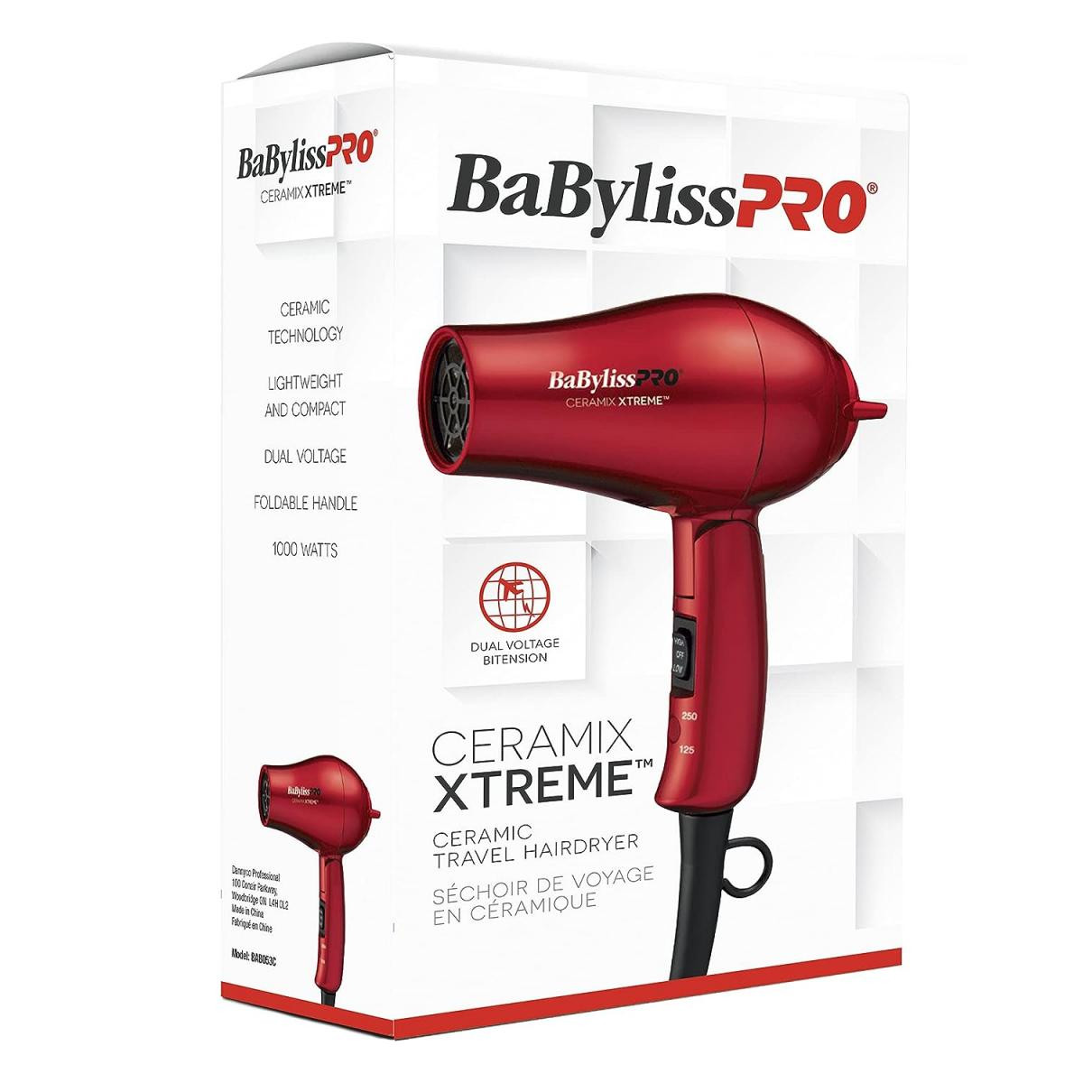 Babyliss Pro - Ceramic Travel Hairdryer Ceramic Xtreme | Brands | Mat&Max